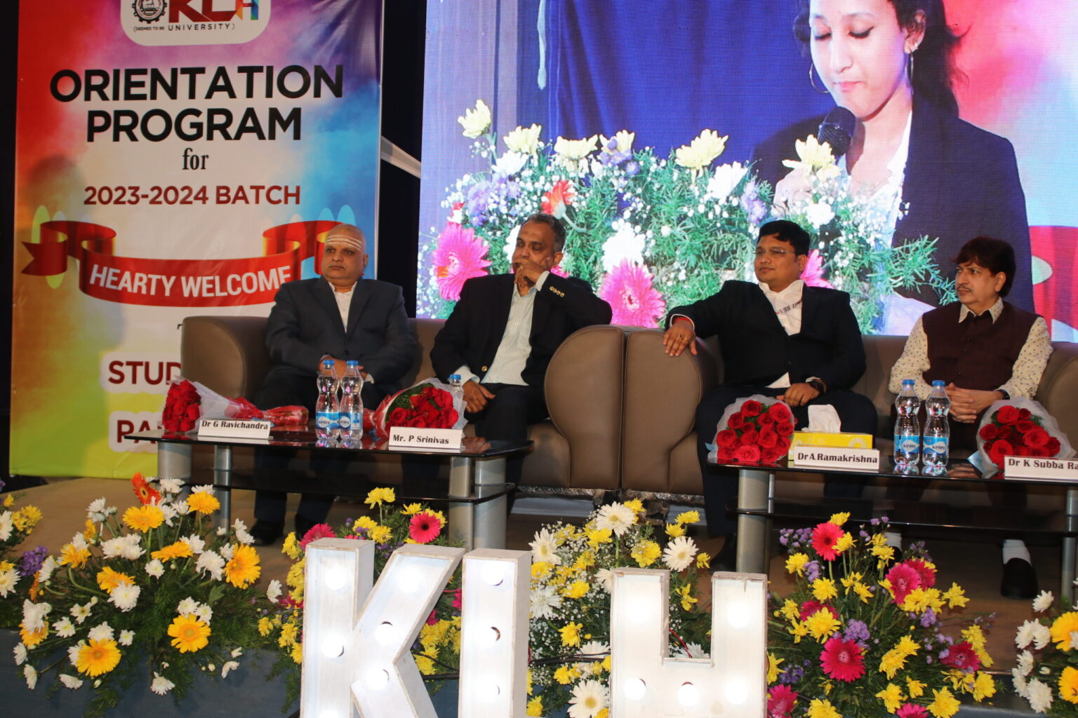 Orientation Programme for B,Tech First Year Students at KL University, Aziz Nagar, Hyderabad ...